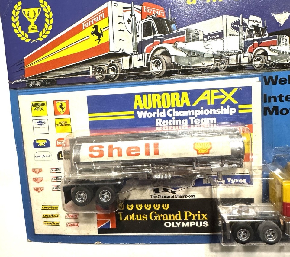 RARE FALLER AFX AURORA LITED RIGS PETERBILT w/TRAILER SHELL TANKER HO ...