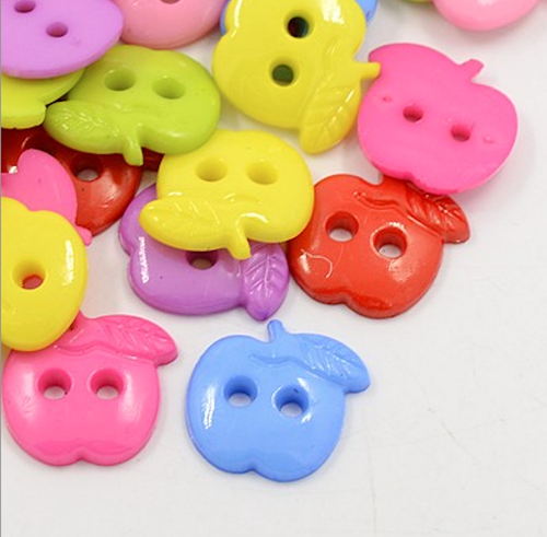 Apple Sewing Buttons 12mm Choose 20 50 or 100pc Acrylic A23-19 Aussie ...