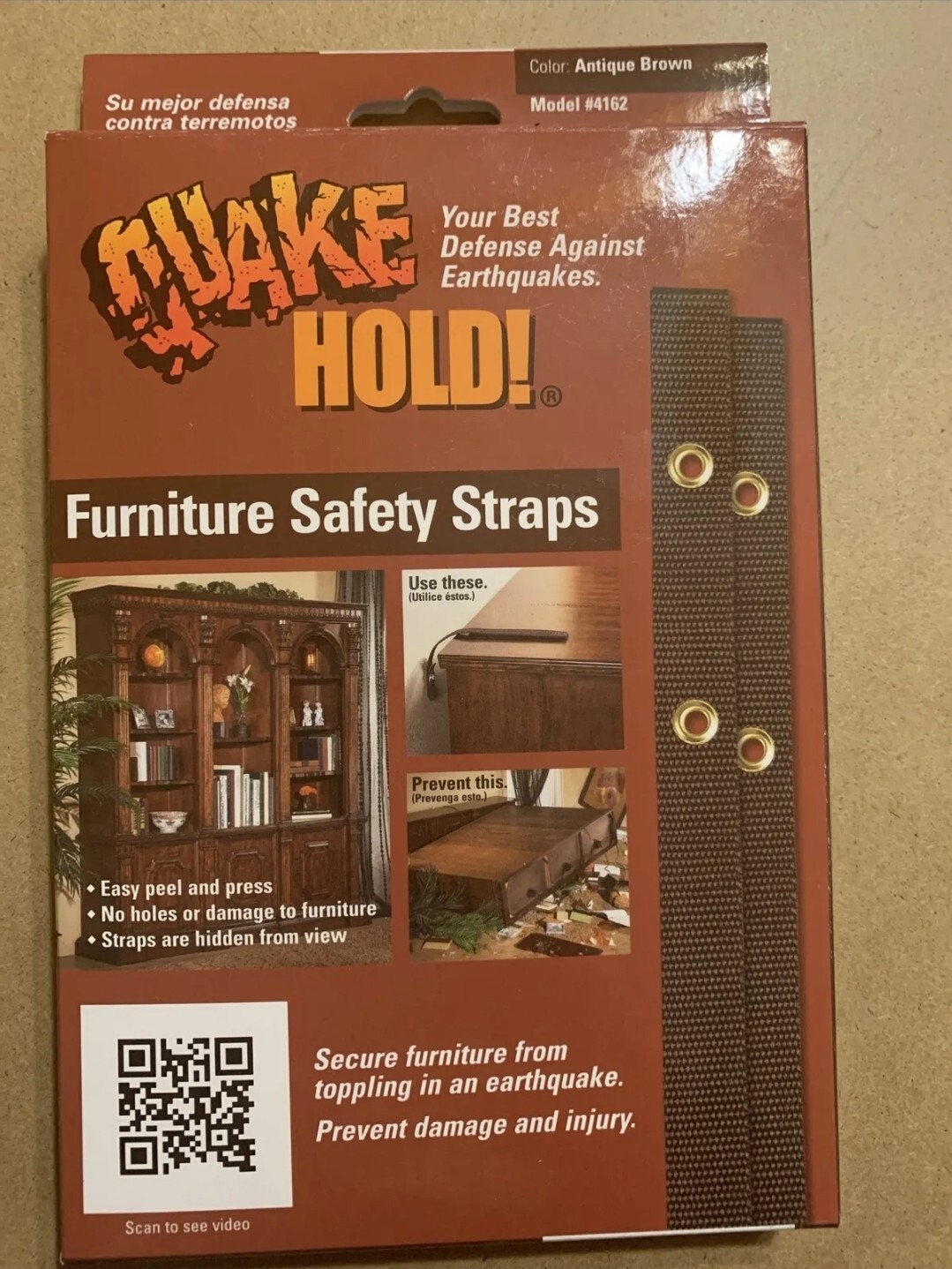 Quake Hold! Your Best Defense Against Earthquakes. Furniture Safety ...