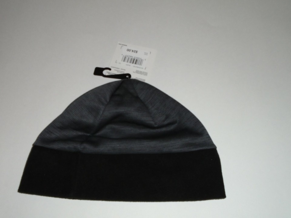 Isotoner Active Black Sporty Fleece Stripe Hat One Size New With Tags ...