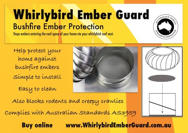 Bushfire Ember Guard - for 300mm whirlybird roof vent - Whirlybird not ...