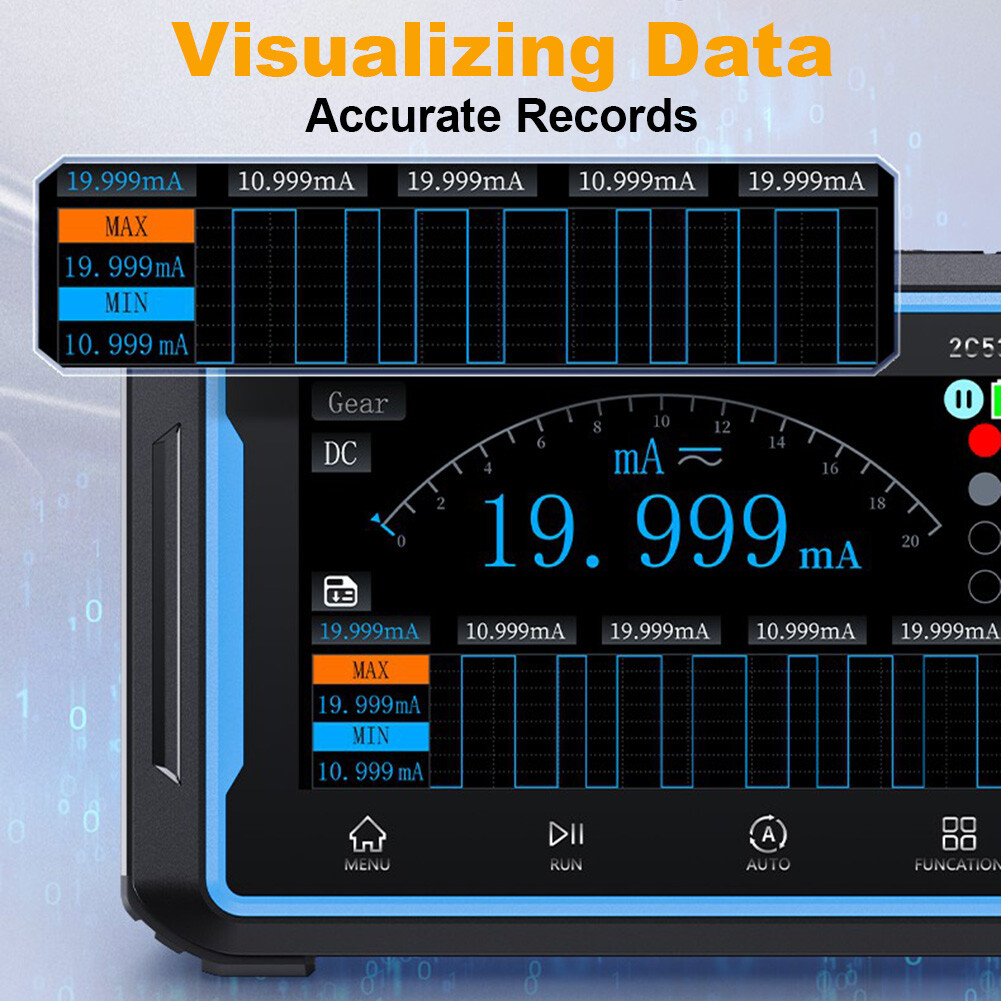 4.3" Digital Touch Screen Oscilloscope 250Ms/S Sampling Rate 50MHz Dual ...
