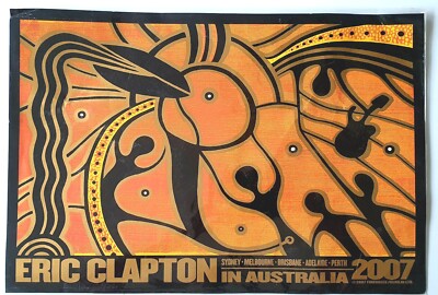 ERIC CLAPTON In Australian Tour 2007 Tour Poster with COA No 02257 ...