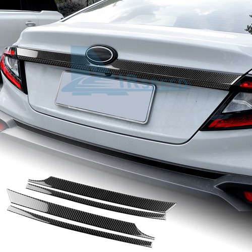 Black Trunk Lid Door Panel Cover Carbon Fiber Sticker For Subaru WRX ...