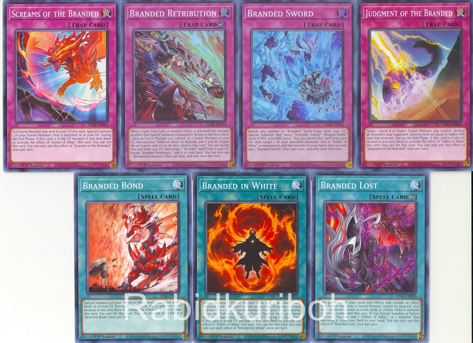 Yugioh Branded Support Set - Sword Retribution Bond Screams Judgment ...