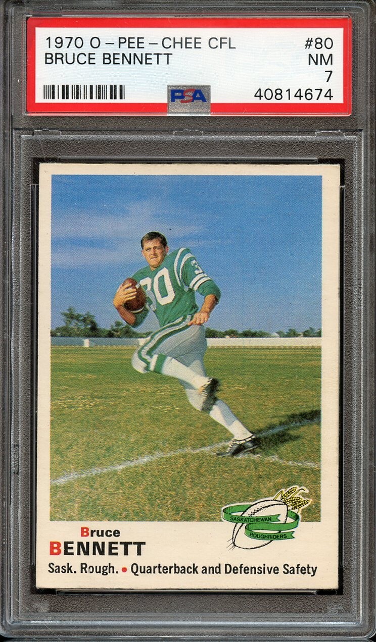 1970 O-Pee-Chee CFL - Bruce Bennett #80 (RC) for sale online | eBay