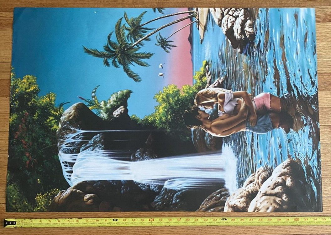 WATERFALL LOVERS * UK ATHENA ART Original POSTER 1988 Steve Read Rare ...