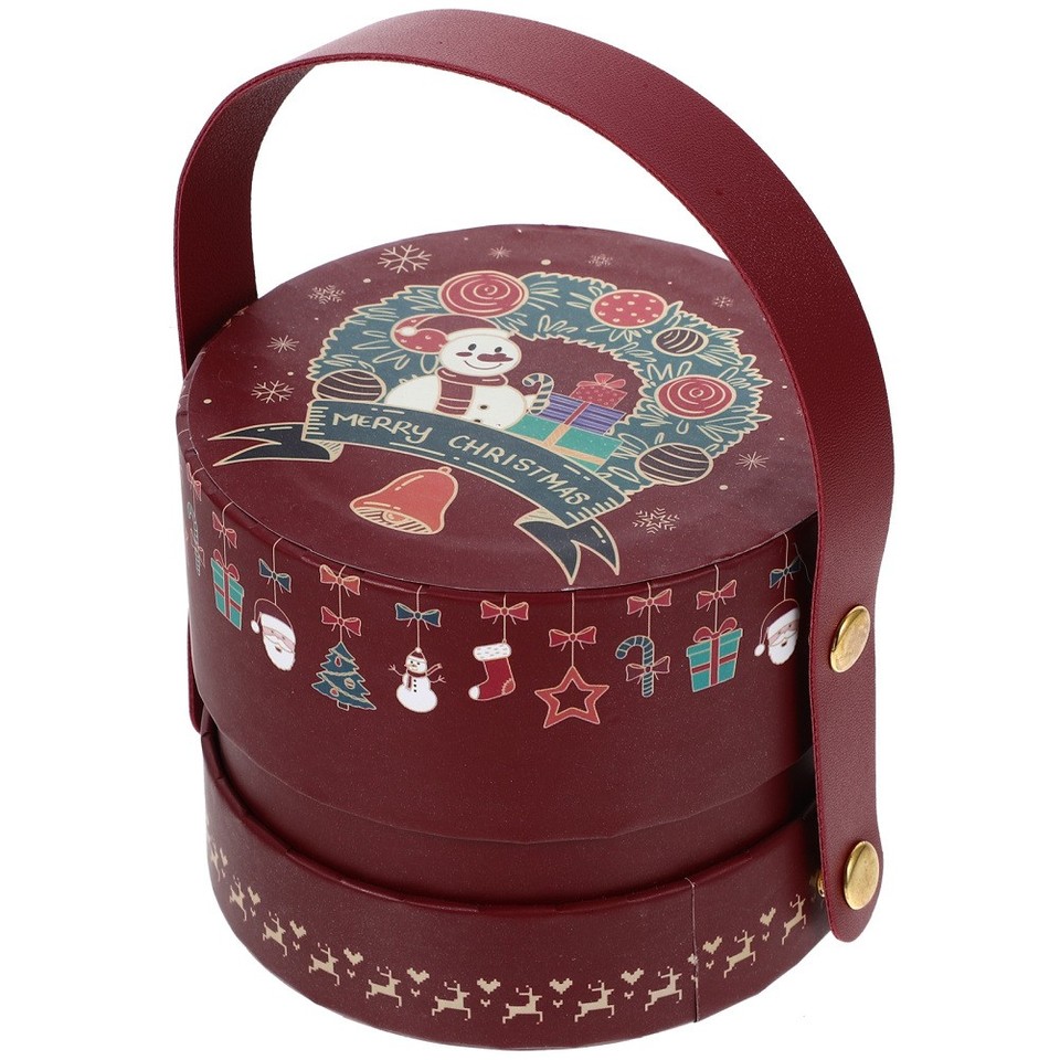 Xmas Candy Packing Box Christmas Themed Paper Box Handle Design Gift ...