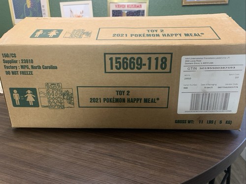 2021 POKEMON 25th ANNIVERSARY MCDONALDS TOY #2 (FACTORY SEALED CASE/150 ...