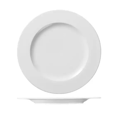 6x Ariane Prime Round Plate Wide Rim 310mm White Crockery Dinnerware ...