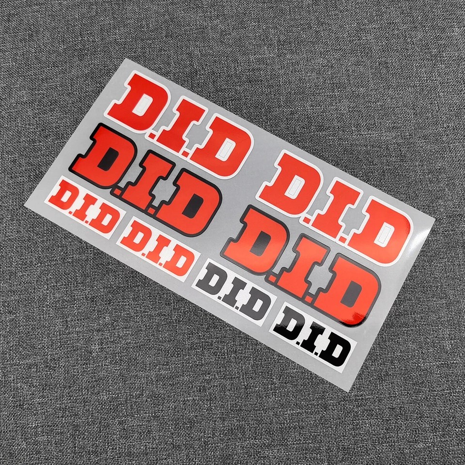 8Pcs DID Chain Motorcycle Sticker LAMINATED Decals Quality Printed ...
