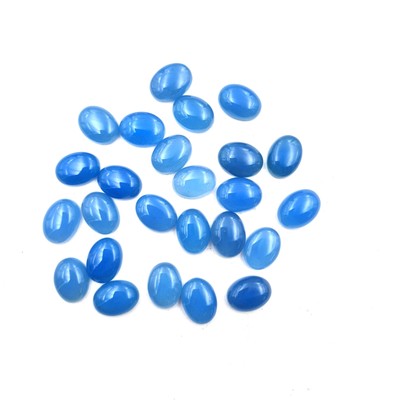 Calcedonio blu naturale ovale cabochon colore blu 11 pezzi 12*16 mm 102 ...
