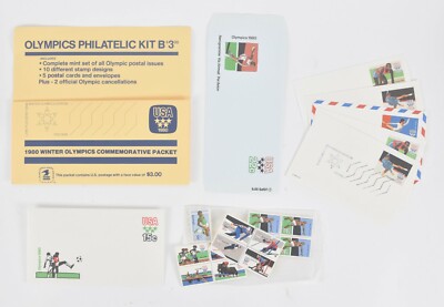 Vintage 1980 Winter Olympics Philatelic Kit Portal Issues Stamps Post ...