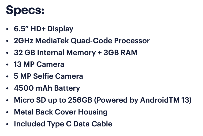 DIALN X65 Smartphone 6.5 in Powered By Android 13 NEW OPEN BOX | eBay