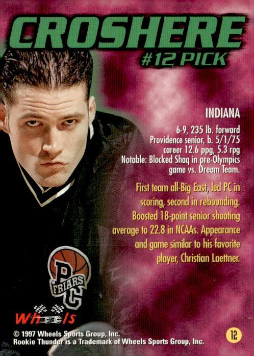 1997 Wheels Rookie Thunder #12 Austin Croshere | eBay