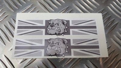TRIUMPH BLACK & WHITE DOG UK FLAG STICKERS, ROCKET 3 | eBay UK