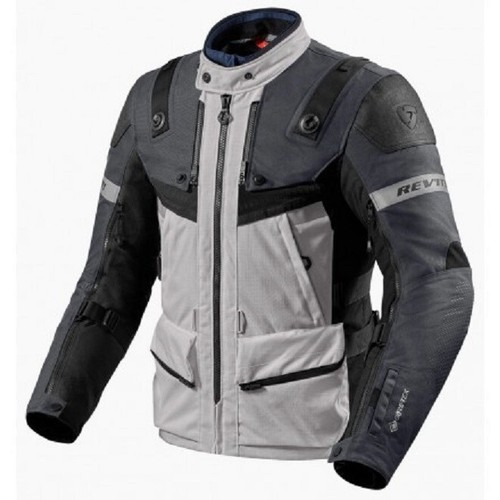 Motorcycle Jacket Revit DEFENDER 3 GORETEX Silver Jacket Touring ...