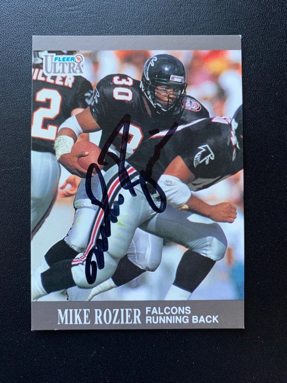 Mike Rozier Signed 1991 Fleer Ultra #149 Card Atlanta Falcons Autograph ...