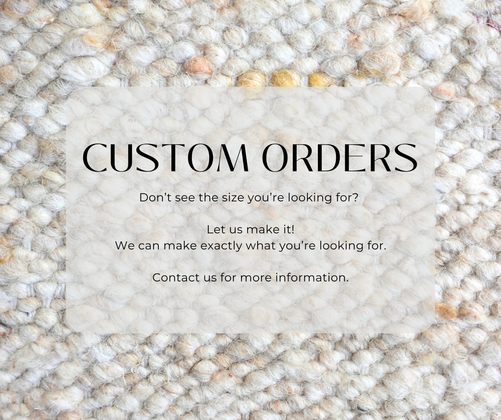 Natural Raw Wool Runner Flatweave Hand-Knotted Rug (Multiple Sizes ...