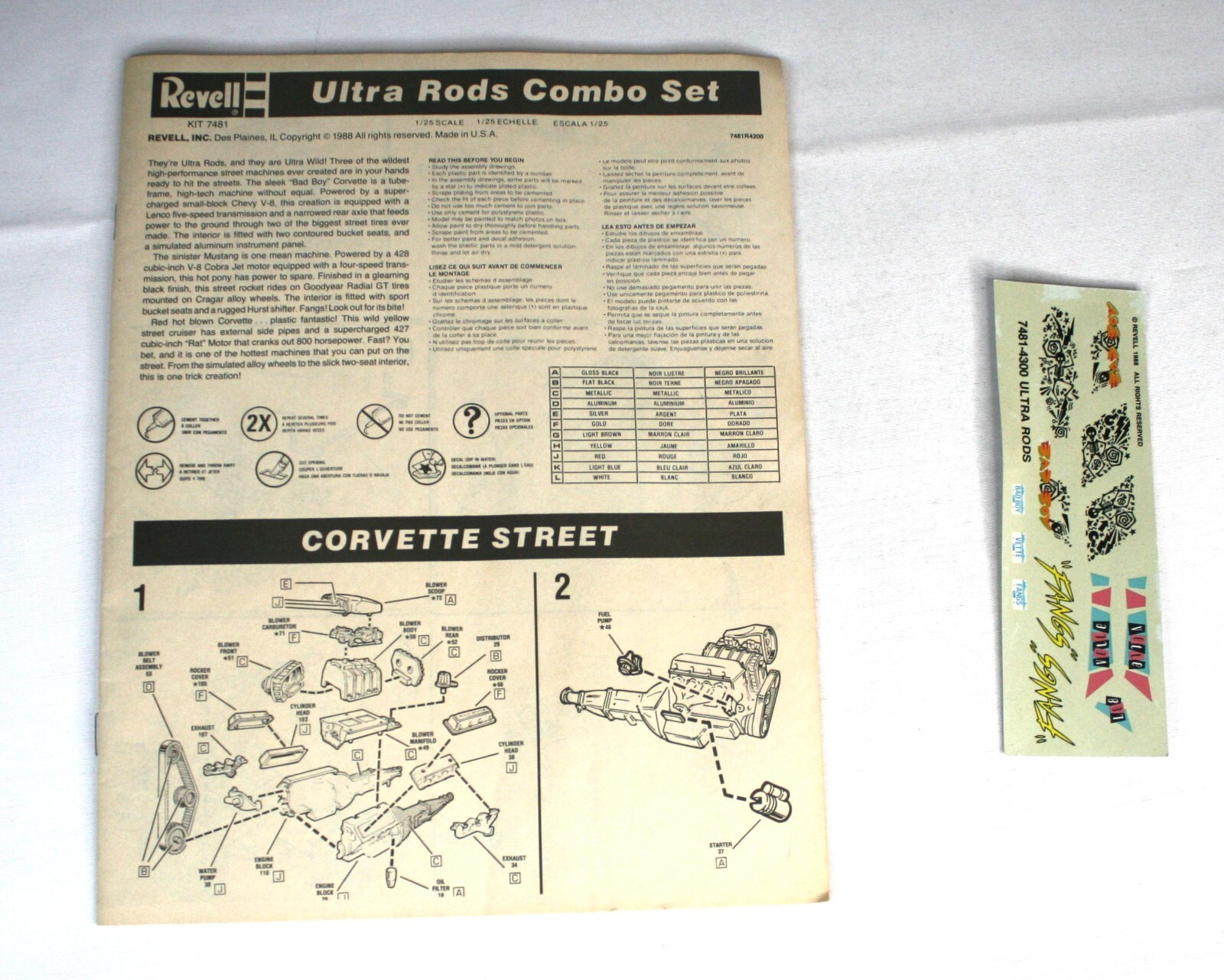 Revell 1:25 Ultra Rods 3-Car Combo Model Kit #7481 | eBay