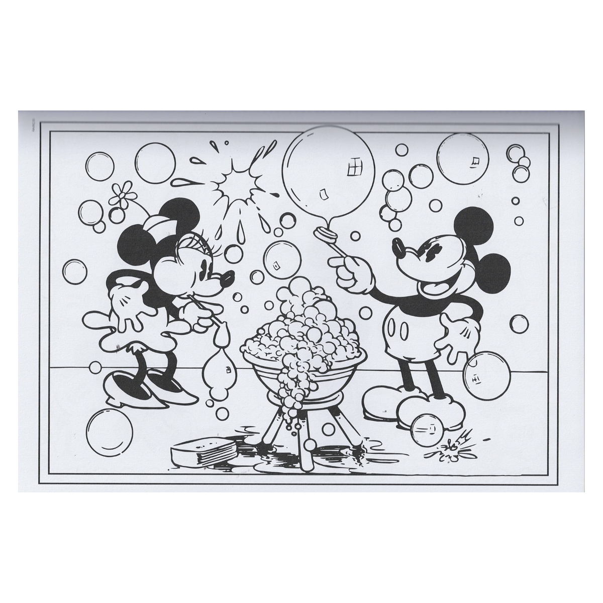 Mickey Mouse With Balloons Coloring Pages