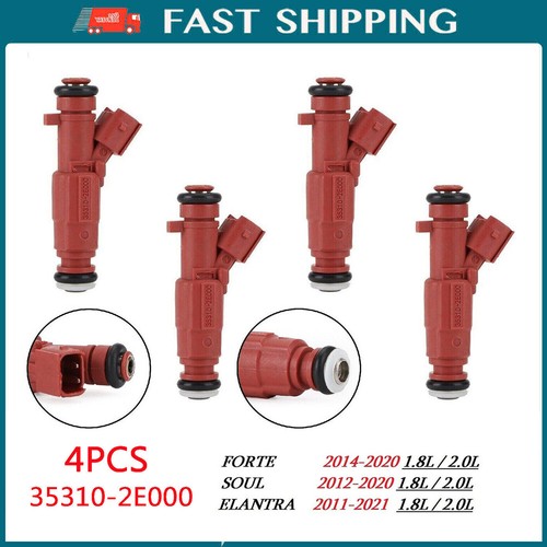 4X Fuel Injectors for 2011-2019 Hyundai Elantra & Kia Soul/Forte1.8L ...