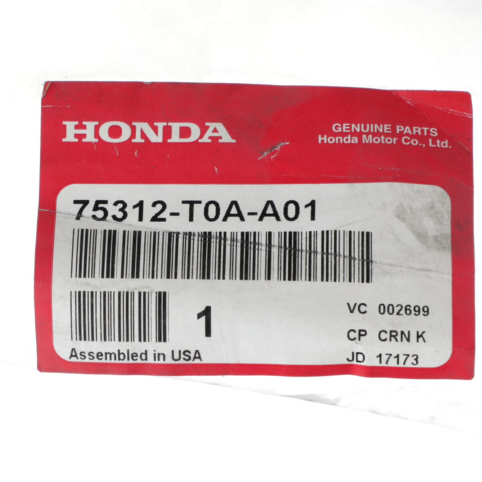 NEW OEM Honda 2012-2016 CR-V Front Right Door Garnish Molding 75312-T0A ...