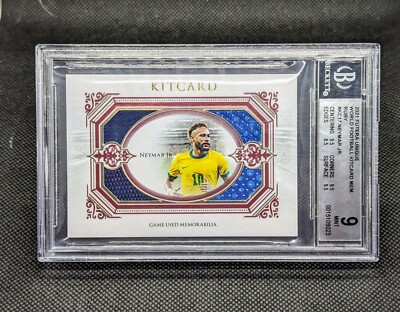 2021 Futera Neymar Jr Kitcard Relics Game Used /7 BGS 9 Mint Barcelona ...