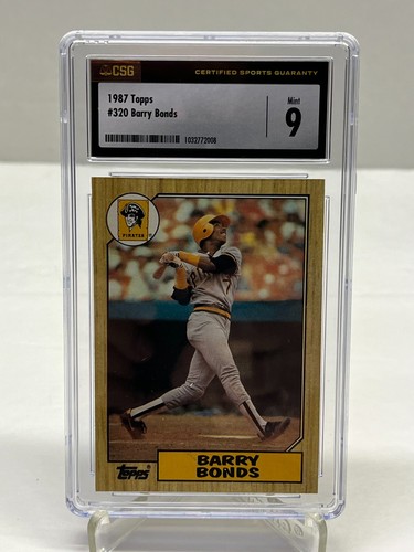 Barry Bonds Rookie Card 1987 Topps # 320 CSG Graded 9 Mint | eBay