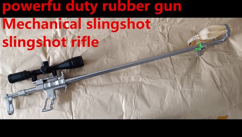 powerful Heavy duty rubber gun 16mm Rod Mechanical slingshot rifle ST-8 ...