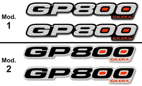 2 Stickers Resin Gp 800 Letters 3D Compatible for Scooter Gilera GP800 ...