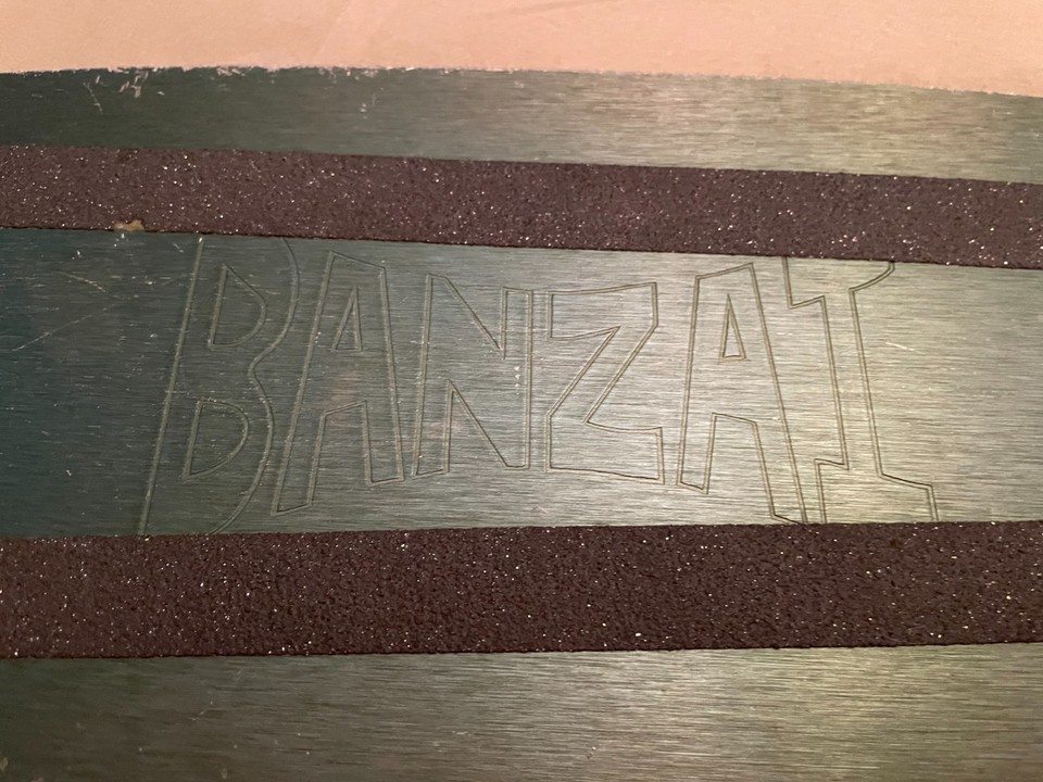 BANZAI Double Kick Green Vintage Skateboard Aluminum Deck 70's Good ...