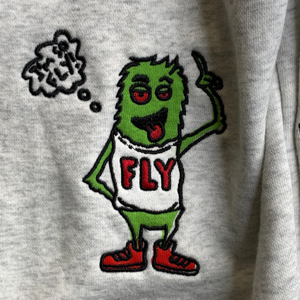 Born Fly Hoodie Men XL Stay Fly Pullover Fire Goat Bornfly Doodle Skull ...