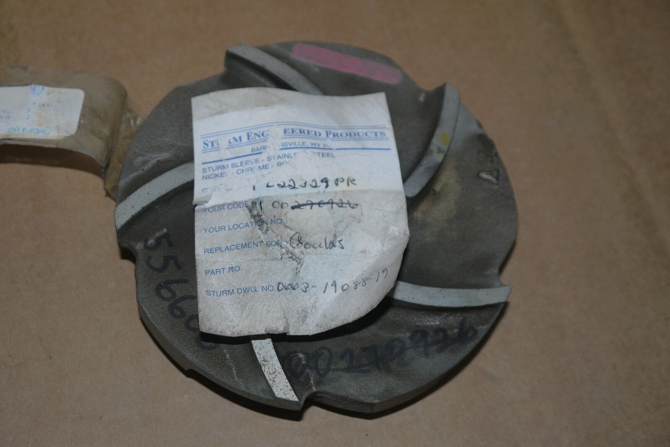 ITT Goulds 0122651.01 Pump Impeller 5-Vane 6" 556600 Hastelloy New | eBay