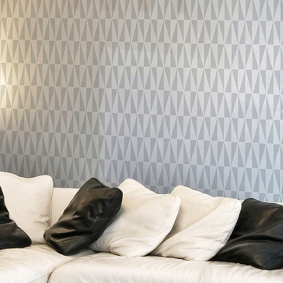Geo Allover Stencil - Size Large - Geometric Wall Pattern - DIY Home ...
