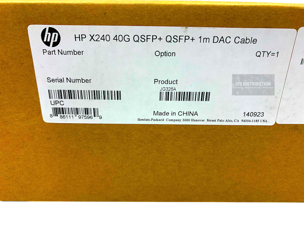 JG326A I Genuine New Sealed HPE X240 40G QSFP+ QSFP+ 1M DAC Cable ...