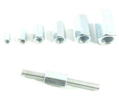 M14x2 ALLTHREAD THREADED ROD BAR STUD HEXAGON CONNECTING NUTS ZINC ...