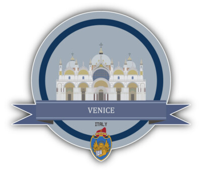 Venice Italy Coat Of Arms Travel Emblem Car Bumper Sticker Decal ...