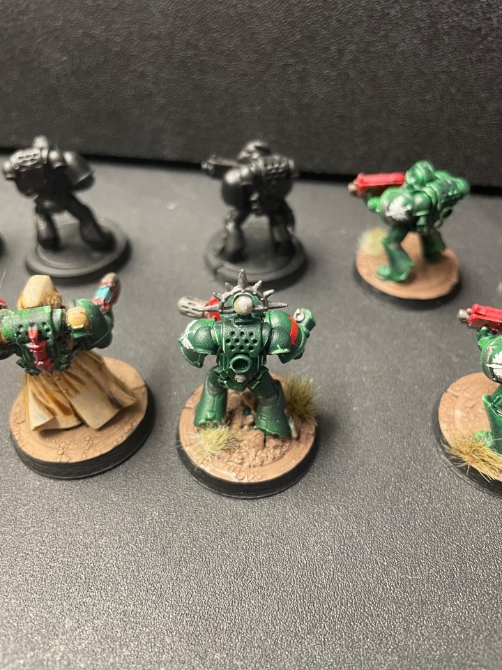 Vtg GW Warhammer 40k Space Marines Dark Angels Tactical Squad x10 ...