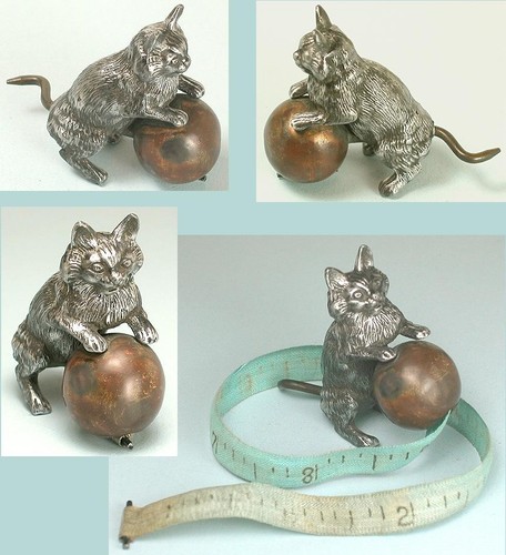 Antique Figural Kitty Cat Tape Measure * Austria * Circa 1900 | eBay