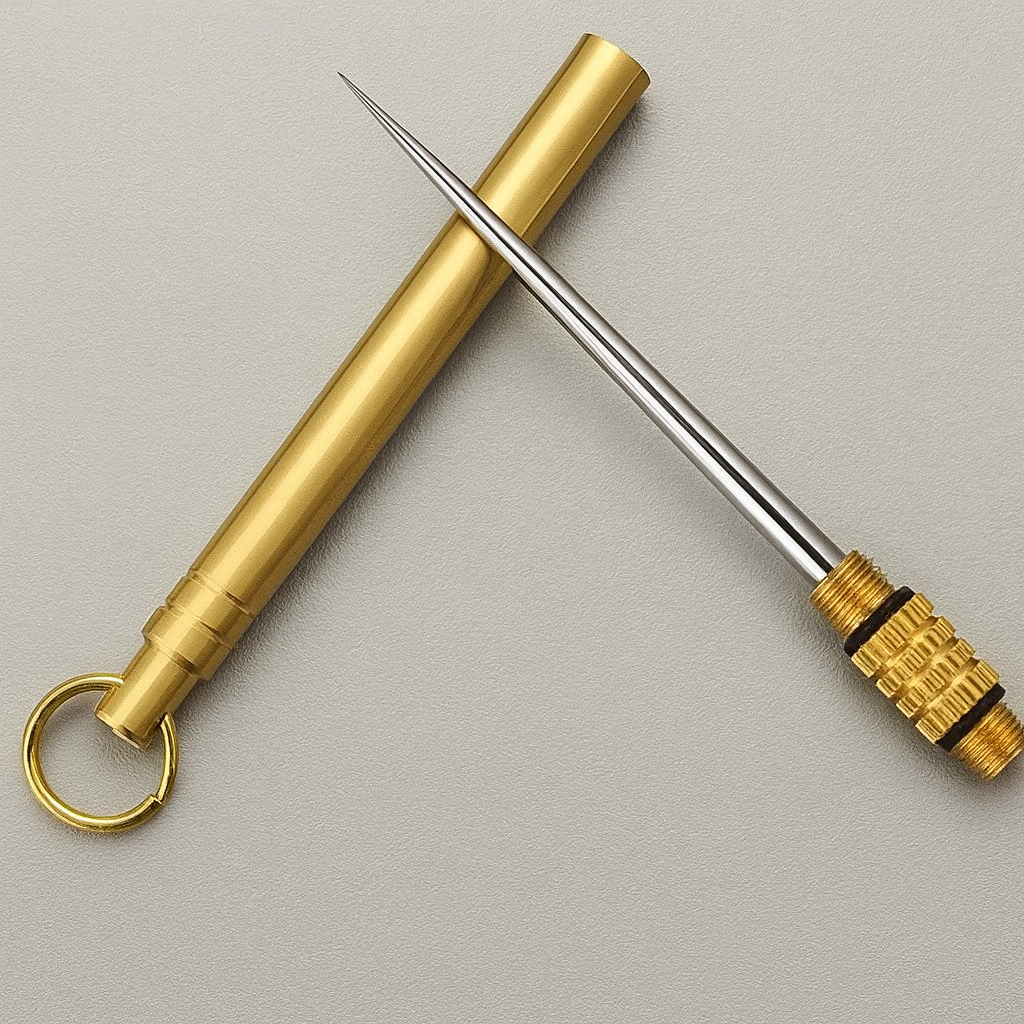 Brass EDC Awl Keychain Tool Compatible Accessory for Victorinox Swiss ...