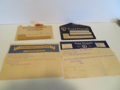 1932 POSTAL TELEGRAPH INTERNATIONAL SYSTEM - MESSAGE & ENVELOPE& 1941 ...