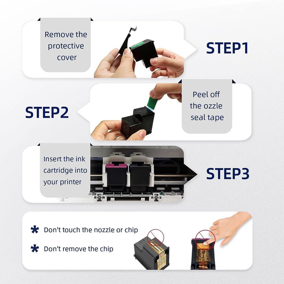 2PK 63XL Black Ink Cartridge For HP Envy 4520 4520 Officejet 3830 4650 ...