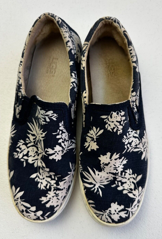 UGG Shoes Fierce Tropical Woman's Canvas Sneaker US Sz 6.5 Navy White ...