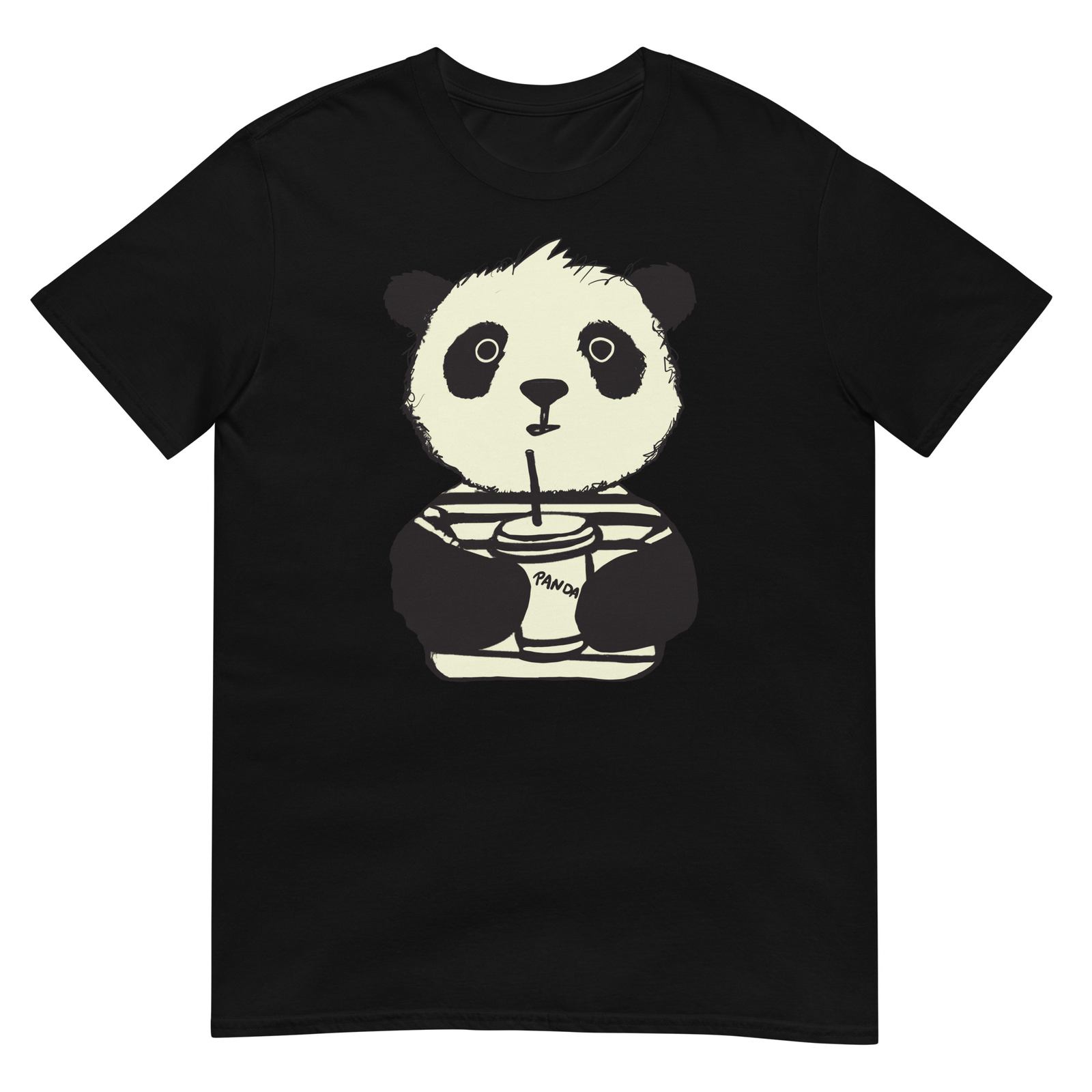 Wired Panda drinking Coffee Short-Sleeve Unisex T-Shirt | eBay