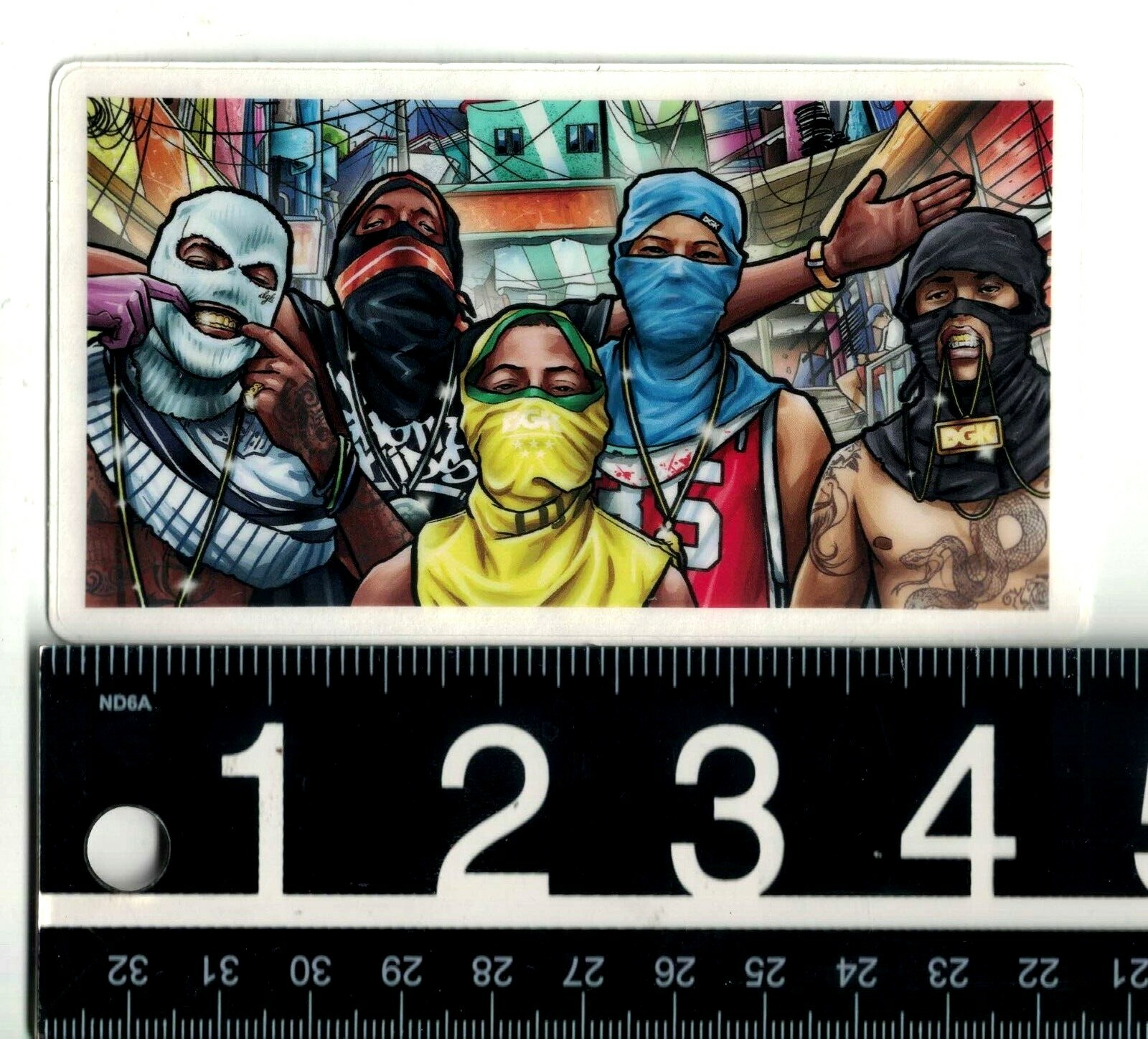 DGK FAVELA STICKER Dirty Ghetto Kids 4.5 in x 2.5 in Skateboard Decal ...