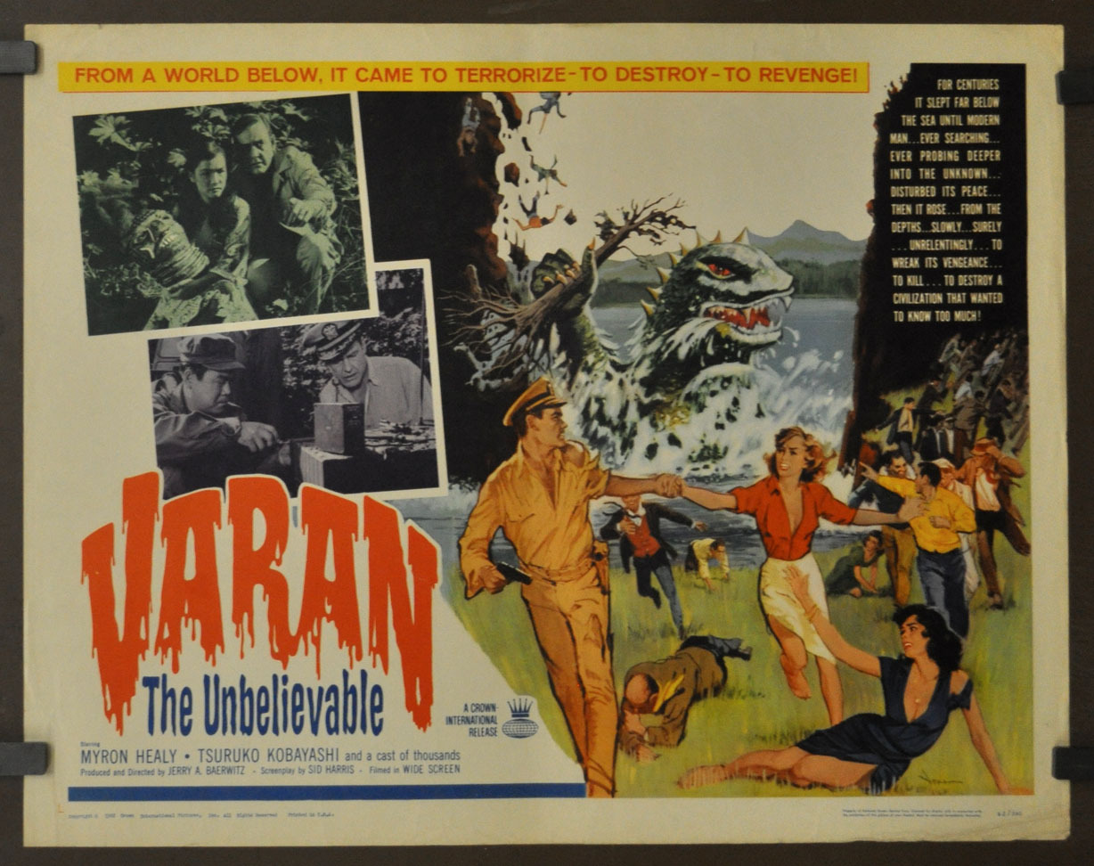 VARAN THE UNBELIEVABLE 1962 ORIGINAL 22X28 MOVIE POSTER MYRON HEALEY | eBay