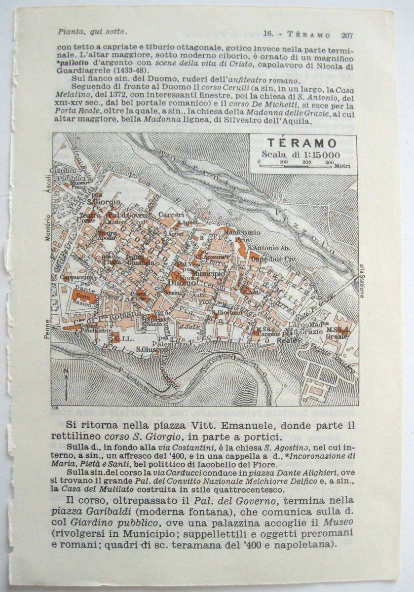 Mapa Geográfico De La Provincia De Teramo Abruzzo