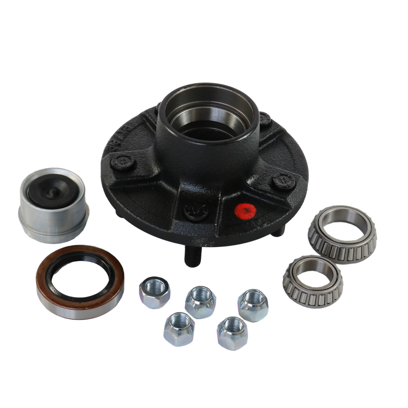 Trailer Idler Hub Kit W/ Bearing Studs 5 on 5 For Trailer Axle 3500 lbs ...