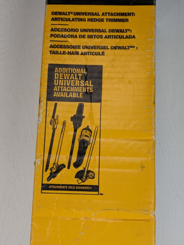 New DeWalt Universal Attachment Articulating Hedge Trimmer Pole, Model ...